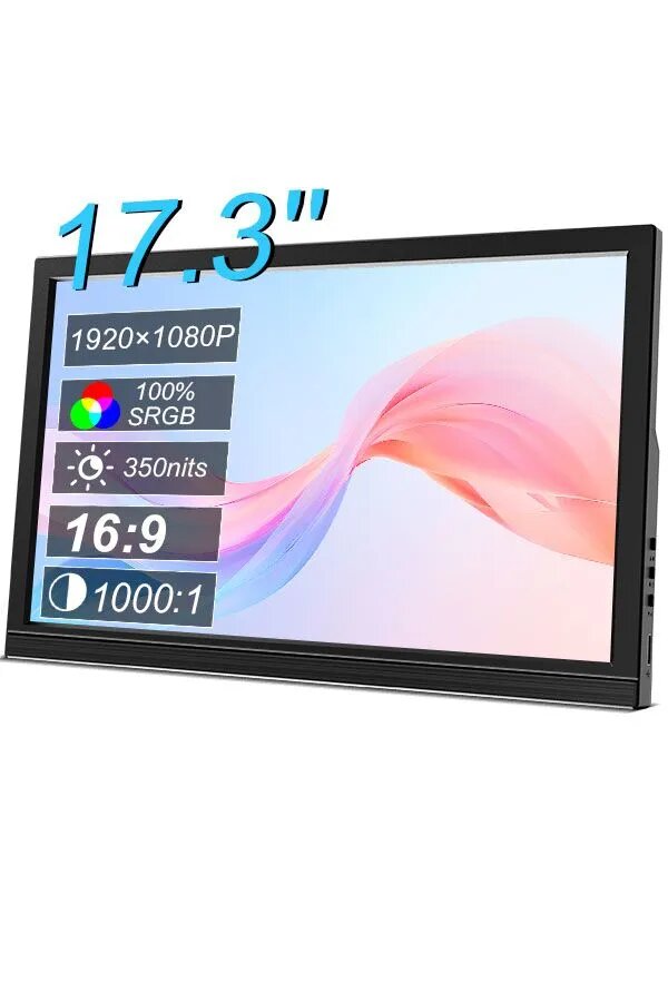 17.3" Монитор 17.3-1920X1080, черный
