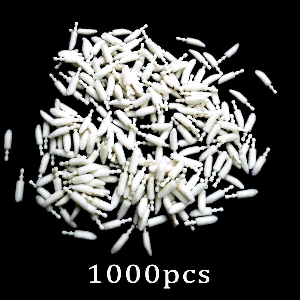 1000/2000 шт. Губная кисть Аппликатор Головка Замена Макияж Кисть Головка Косметический Блеск для Губ Инструмент Хлопковая Головка Для Губной Помады