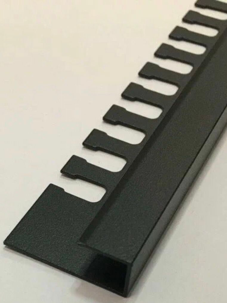 П-образный профиль 10 мм, Алюминиевый, Черный муар матовый 2700 мм -1 шт