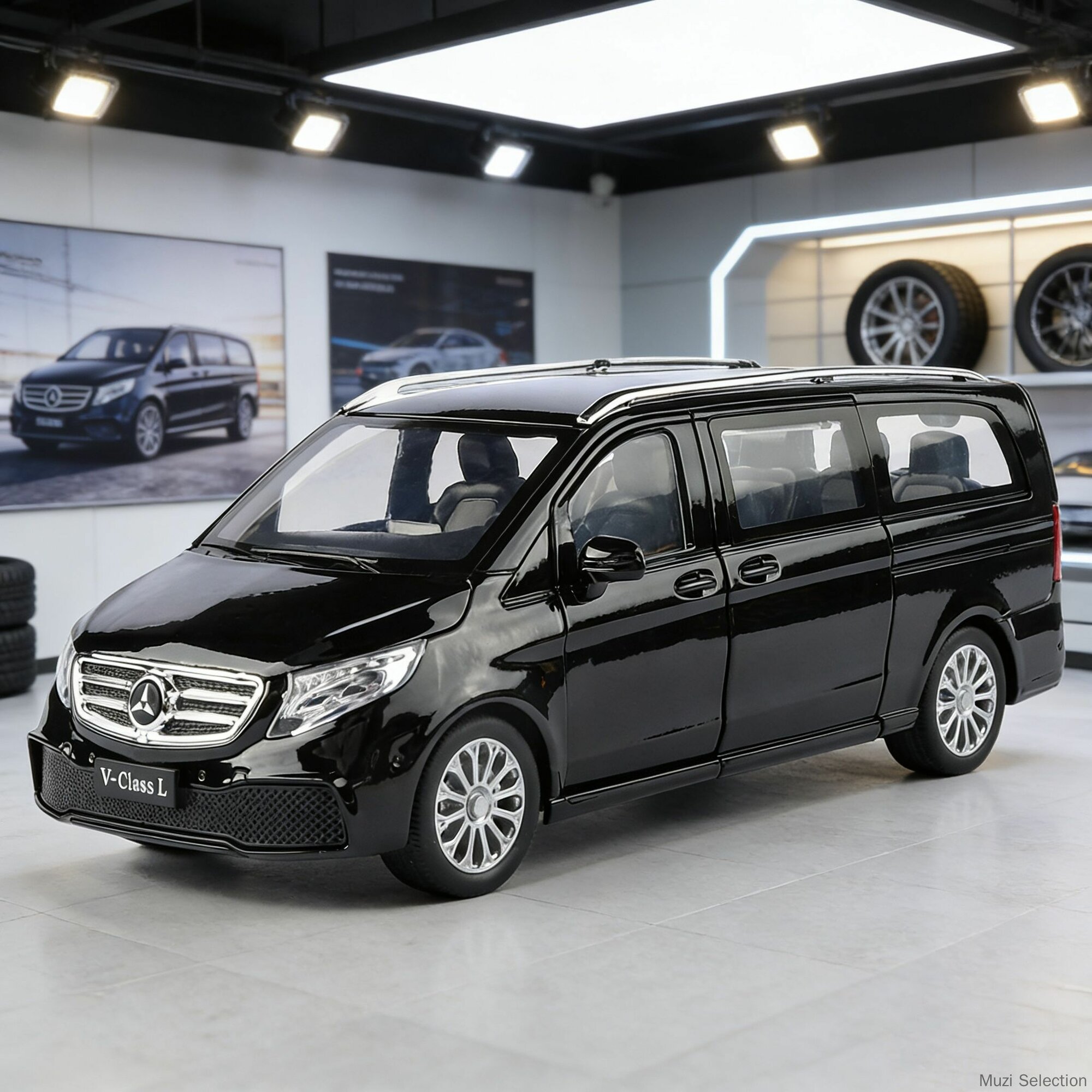 Миниатюрная модель автомобиля из литого металла Мерседес Бенц V260 V-Класс L модель автомобиля Игрушки 1:24 Mercedes Benz V260 V-Class L