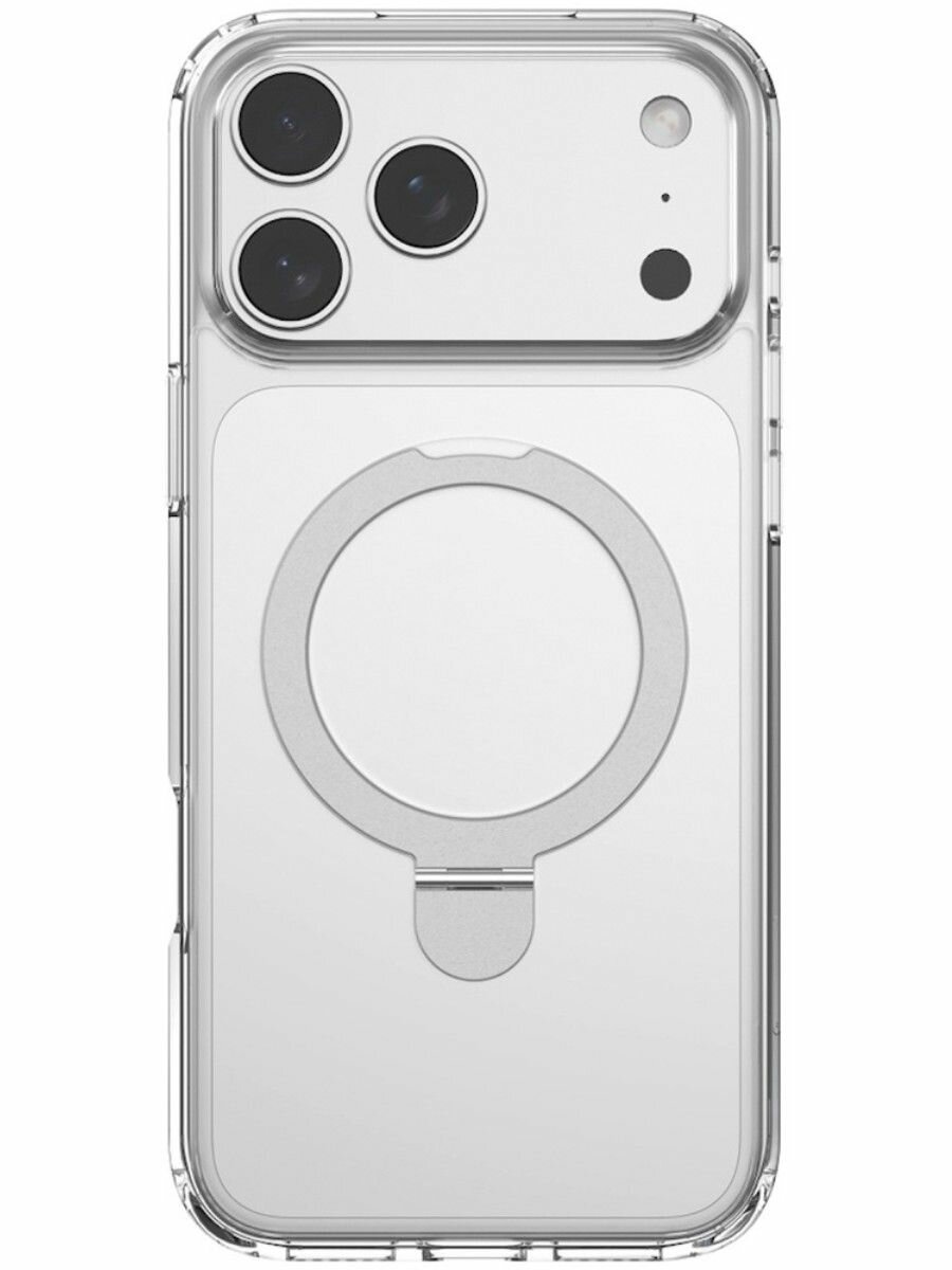 Чехол-накладка Devia Clean Series Magnetic Shockproof Stand Case для смартфона Apple iPhone 17 Pro, прозрачный