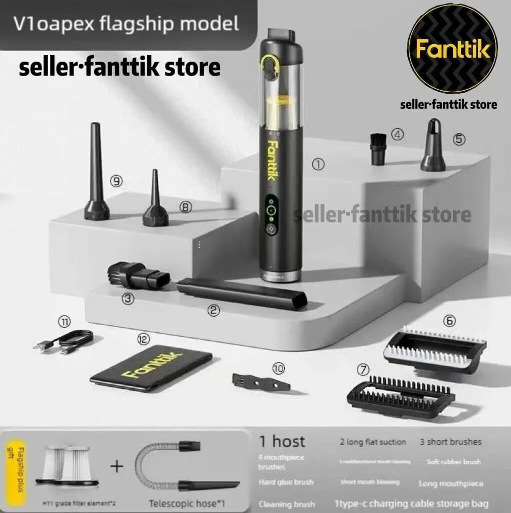 Fanttik Автомобильный пылесос Всасывание, продувка, перекачка и загрузка - четыре в одном