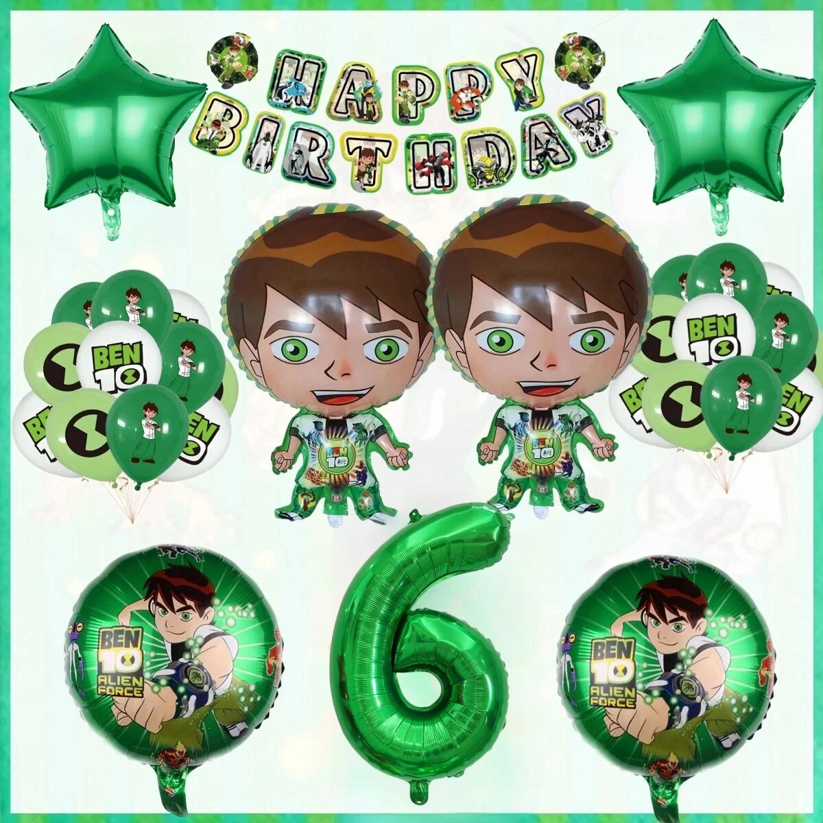 Набор шаров Ben 10 на 6 лет, 46 шт.