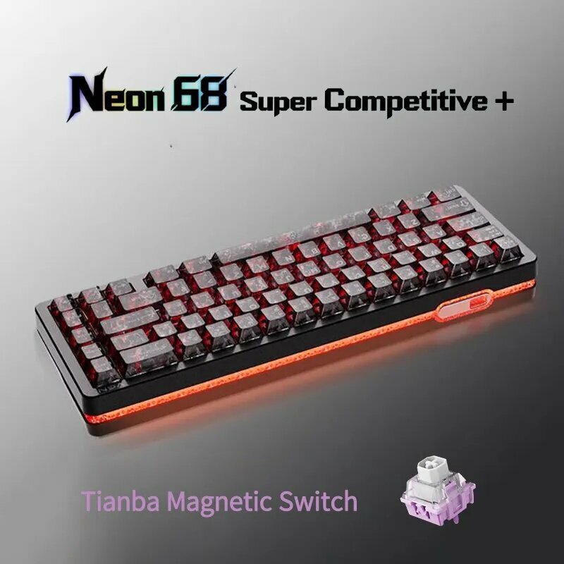 Игровая клавиатура проводная VGN NEON68 HE Super Competitive Edition Plus Tianba Switch, Английская раскладка, черный матовый