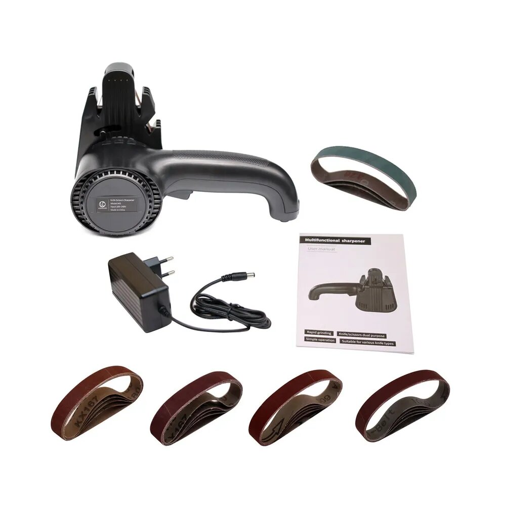 LIHUACHEN M3 electric knife sharpener ножеточка электрические профессиональная, для заточки ножей и инструментов- С 23 ремнями