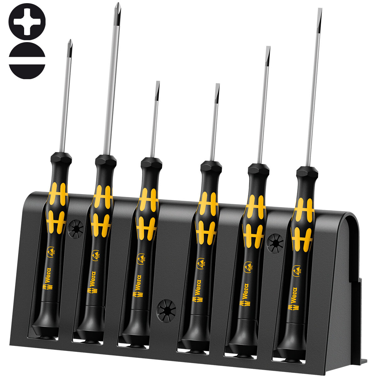 Набор отверток электронщика+ подставка Kraftform ESD WERA 1578 A/6 , 030170