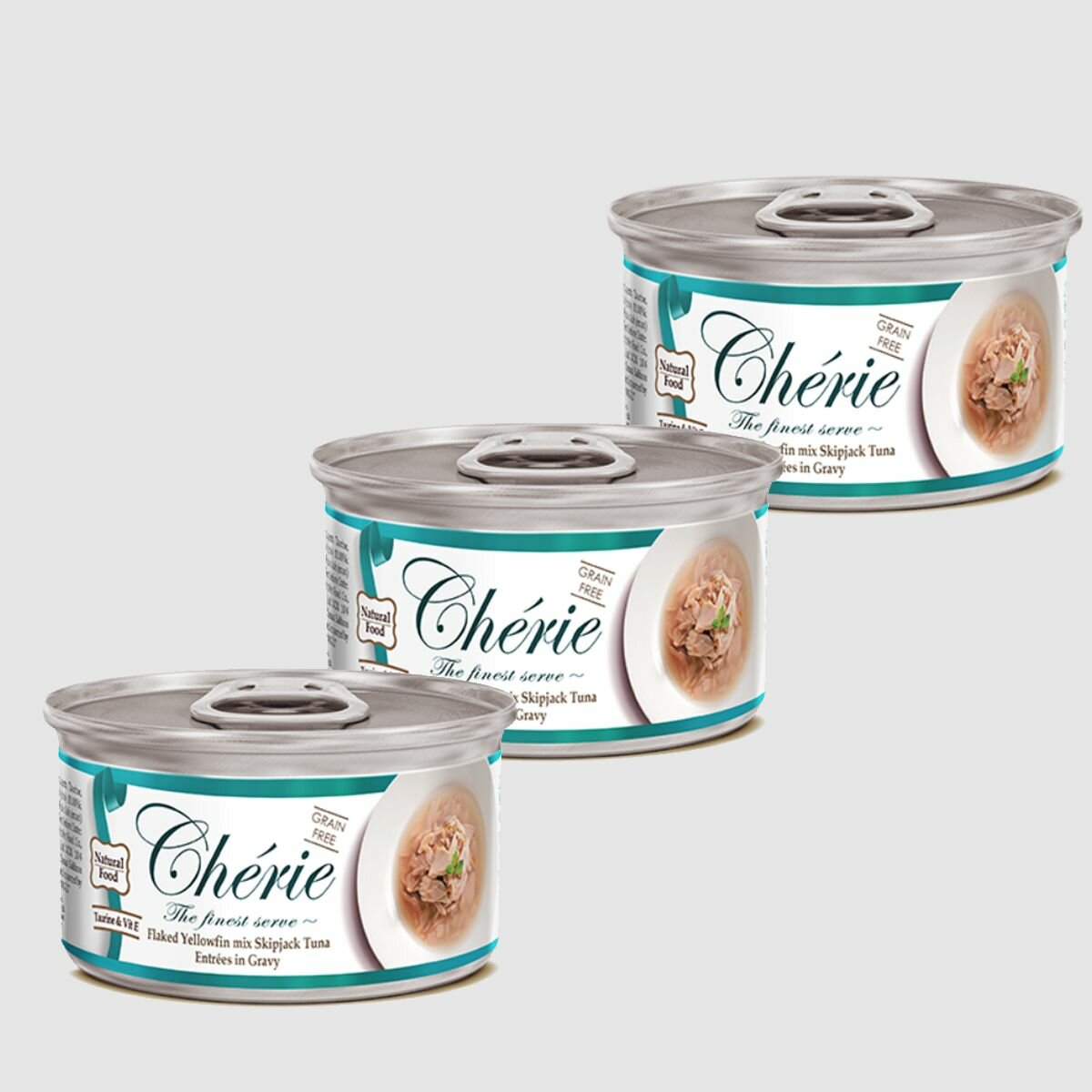 PETTRIC Консервы Cherie тунец В подливе 80г*3шт