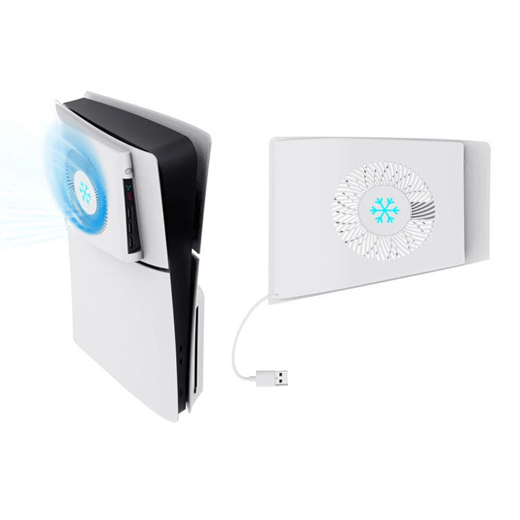 Крышка охлаждающего вентилятора на стороне хоста PS5slim Крышка охладителя с контролем температуры хоста PS5slim с синим светом