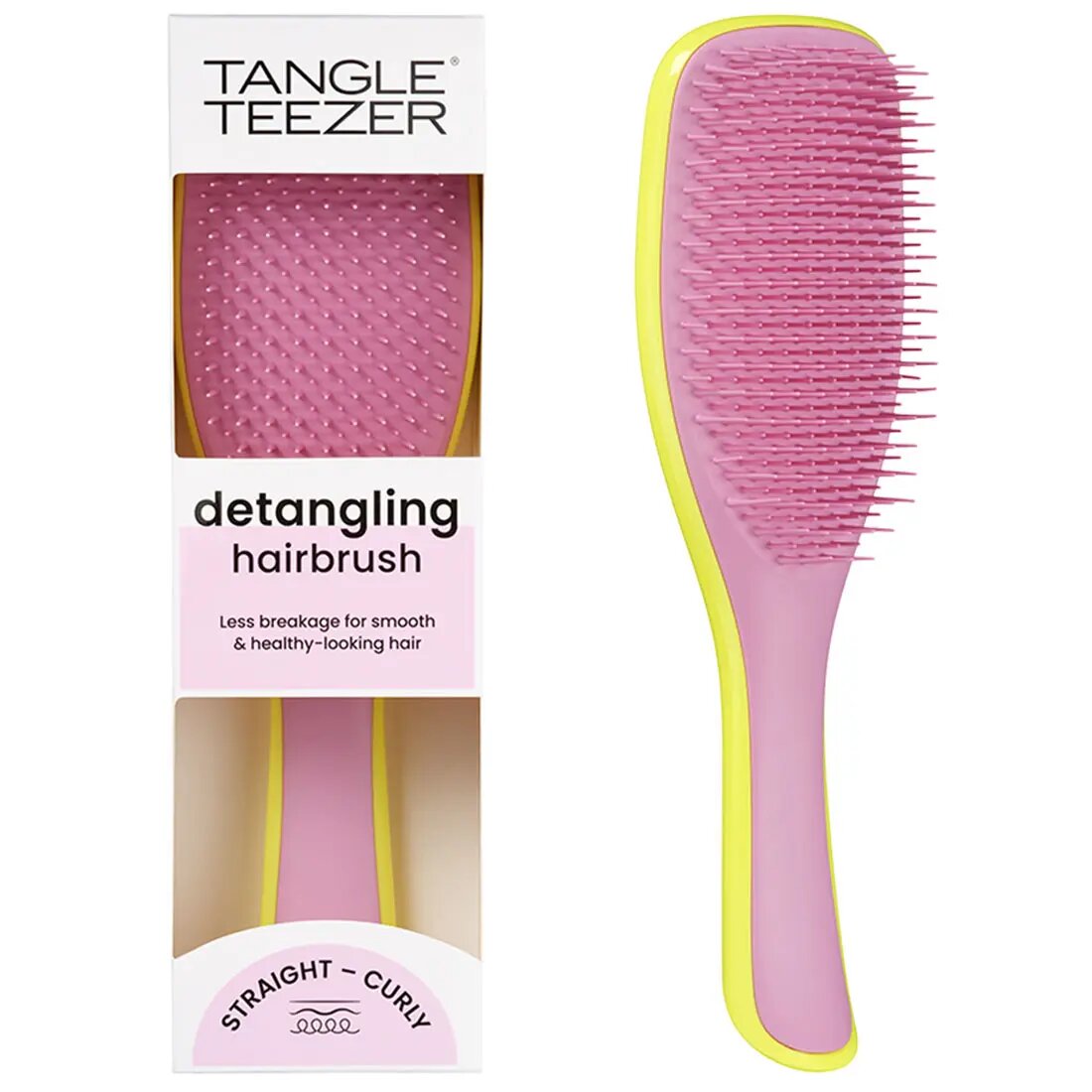 TANGLE TEEZER Расческа для прямых и волнистых волос Hyper Yellow Rosebud