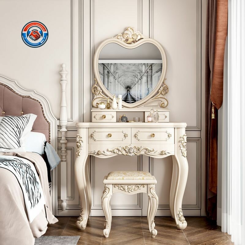 Трансформируемый туалетный столик-консоль с выдвижным отделением, компактный письменный стол для маленькой спальни, дизайнерская мебель для макияжа и работы