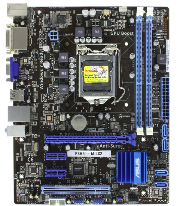 Материнская плата ASUS P8H61-M LX2 сокет LGA1155 DDR3 microATX