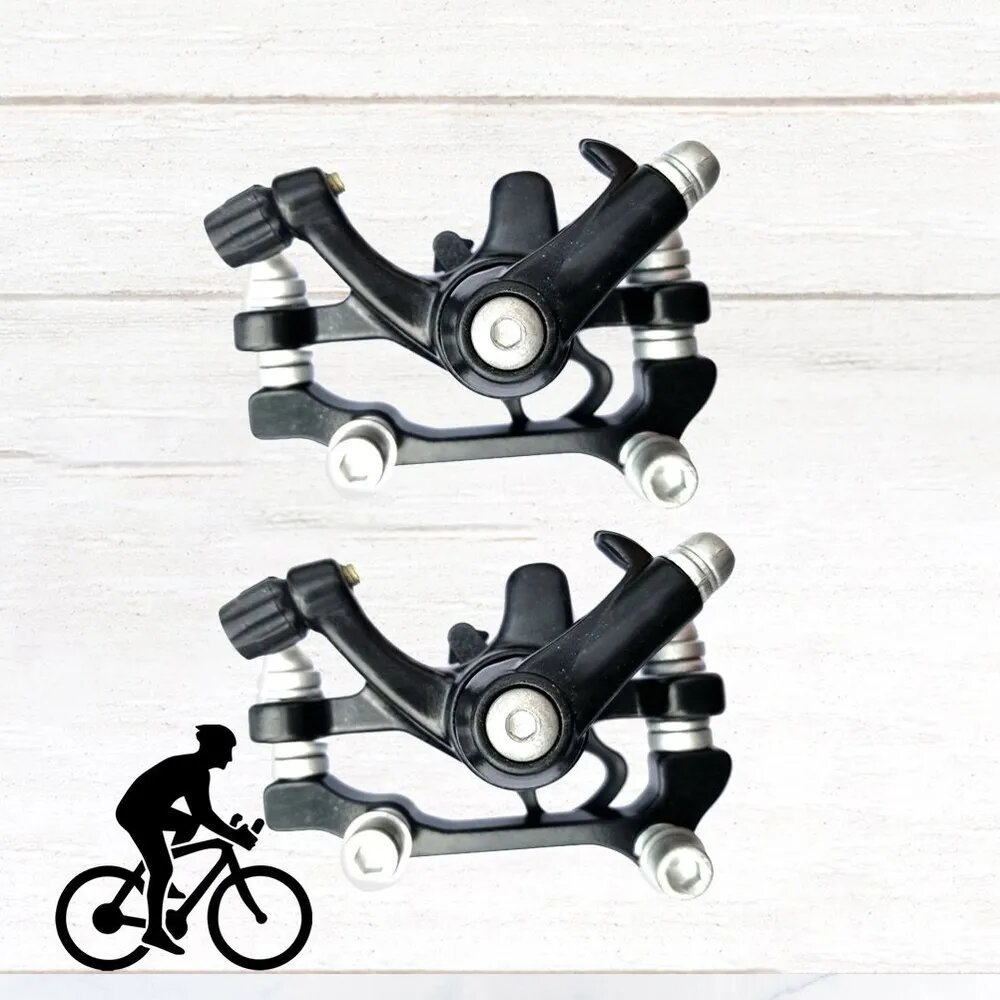 Набор механических дисковых тормозов для горного велосипеда, передний и задний, черного цвета, 1 пар