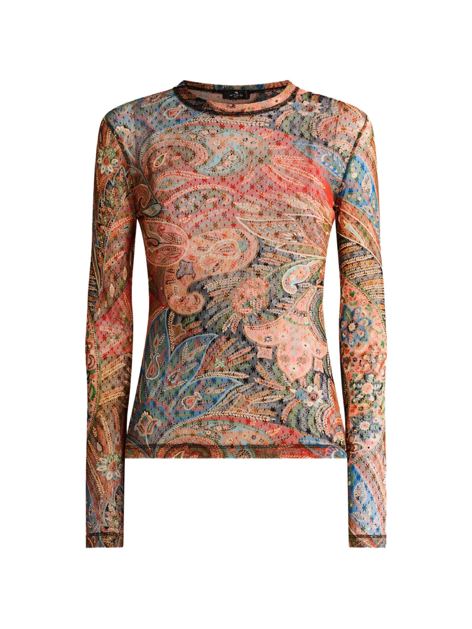Топ Paisley tulle long-sleeve top