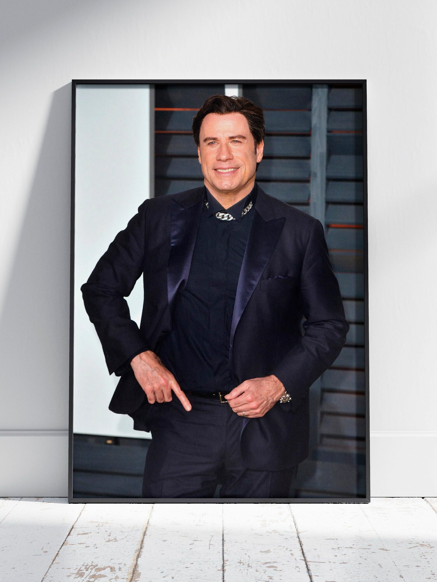 Плакат на стену для интерьера Джон Траволта (John Travolta 22) - Постер по актеру фильма, кино, сериала формата A4 (21x30 см)