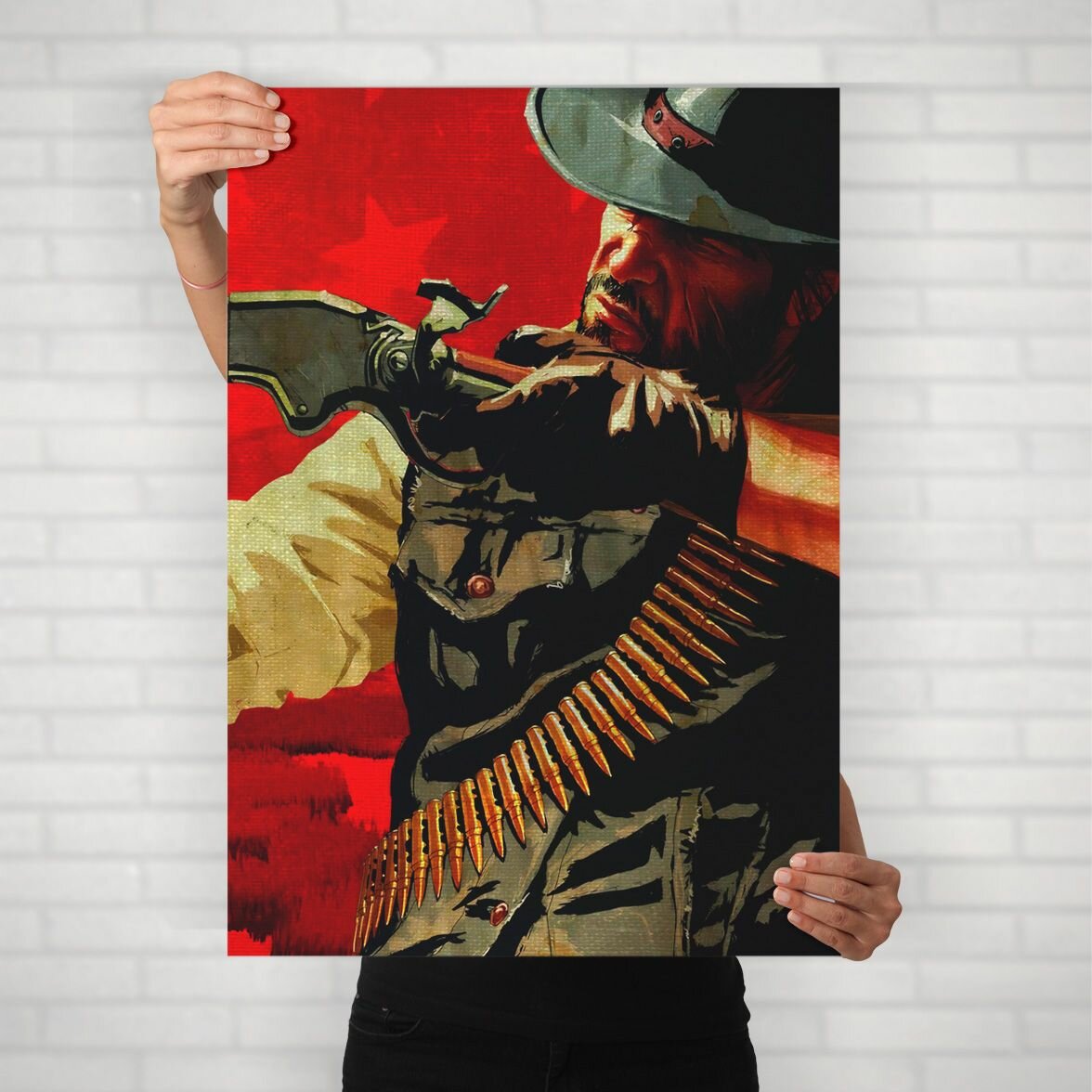 Плакат на стену для интерьера Red Dead Redemption 2 (Джон Марстон 4) - Постер по игре формата А2 (42x60 см)