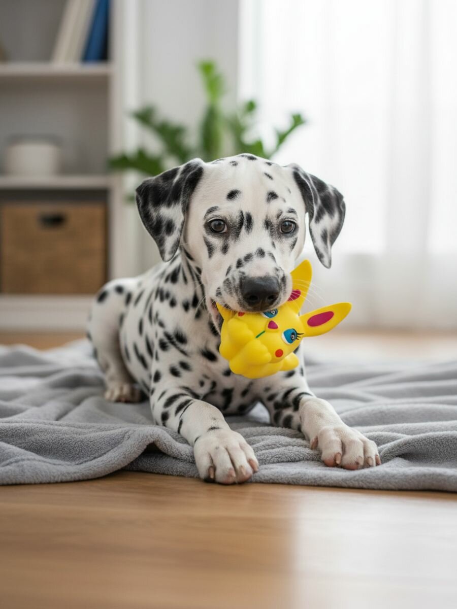 Латексная игрушка с пищалкой для собак Japan Premium Pet кролик для чистки зубов
