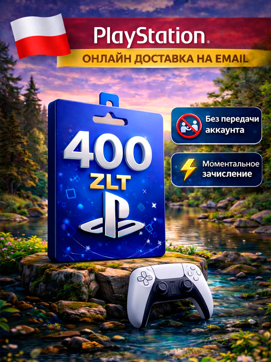 Карта пополнения Playstation Польша 400 злотых / Playstation Store 400 zlt pln