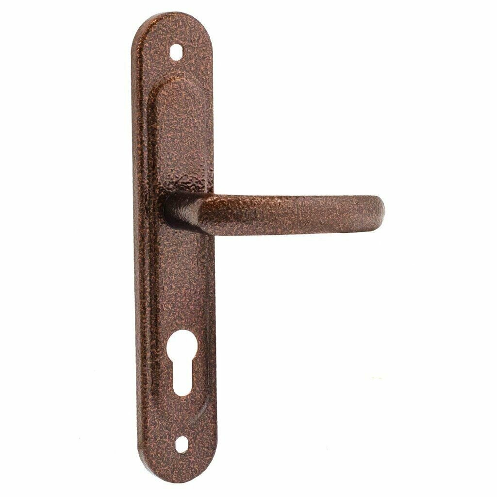 Ручка на планке Абсолют РФ1-85/08А, 85 мм, цвет медь, алюминиевый сплав, комплект из 2 штук для межкомнатных дверей