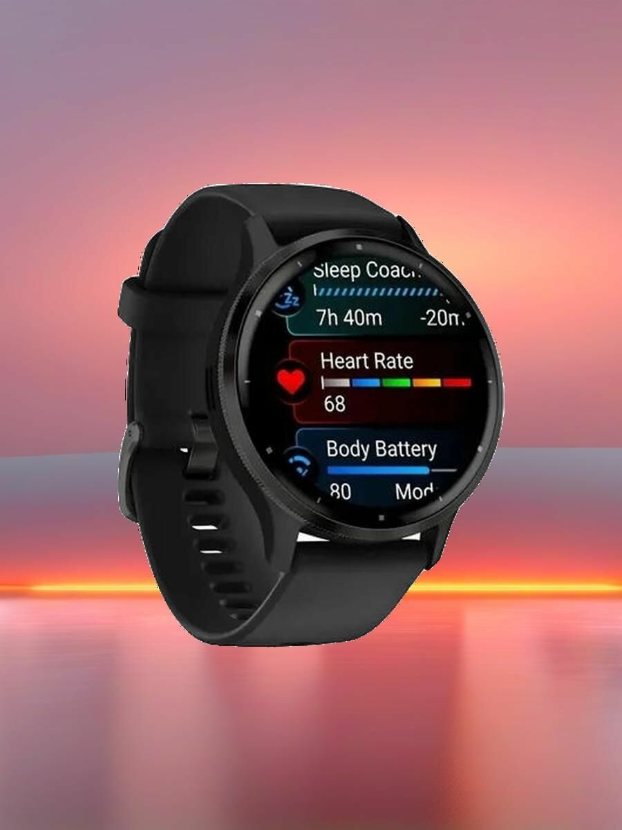 Смарт-часы Garmin Venu 3, 35.4мм, 1.4", AMOLED, Bluetooth, NFC, черный