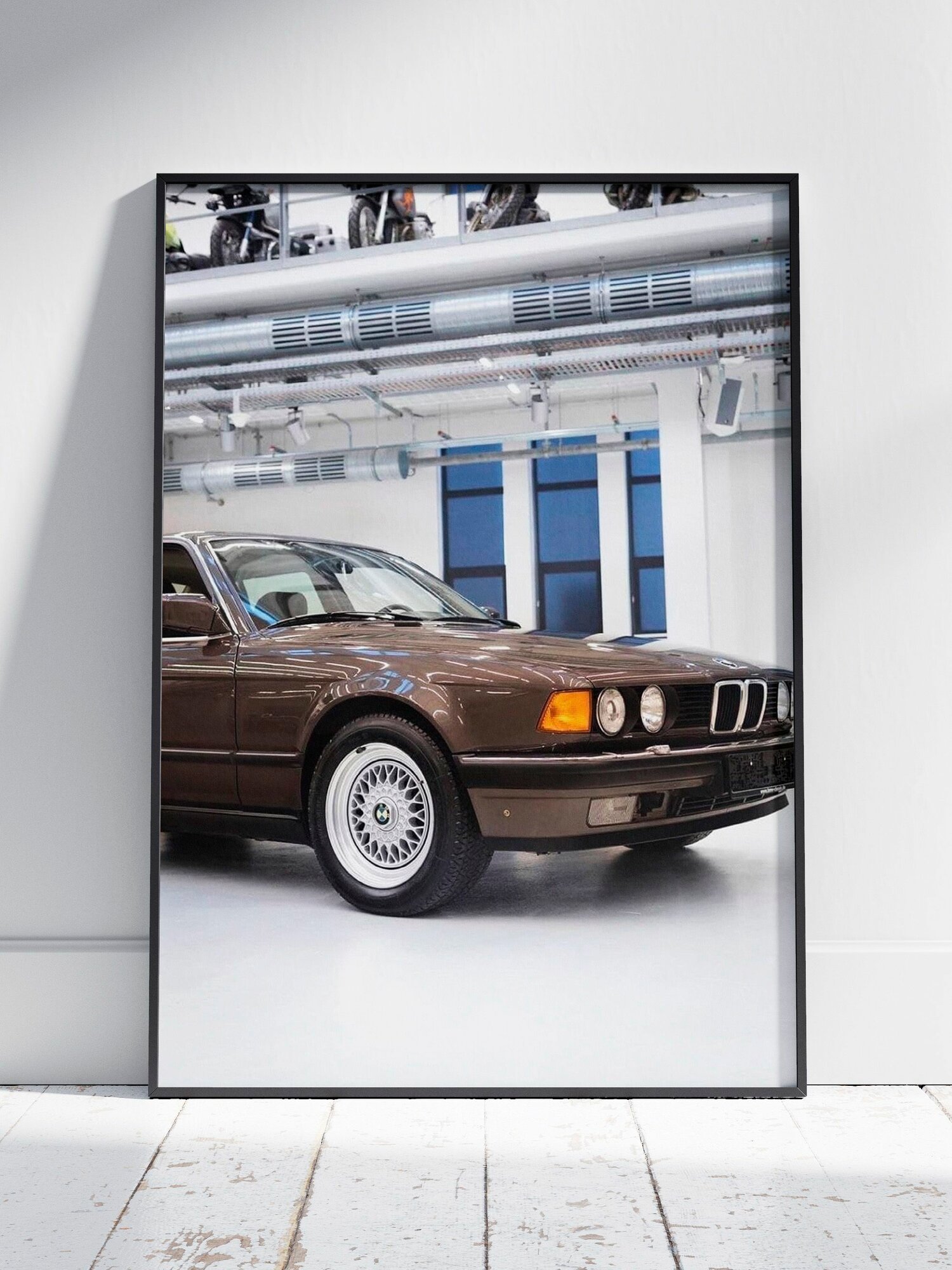 Плакат на стену для интерьера Легенды Авто (БМВ 750iL - BMW 750iL) - Постер по машине формата A4 (21x30 см)