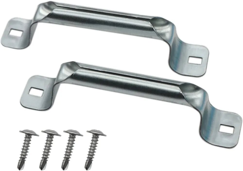 Набор из 2 прочных ручек для гаражных ворот, подходит замены нижних подъемных большинства моделей, раздвижных сараев и навесов, серебристый цвет.