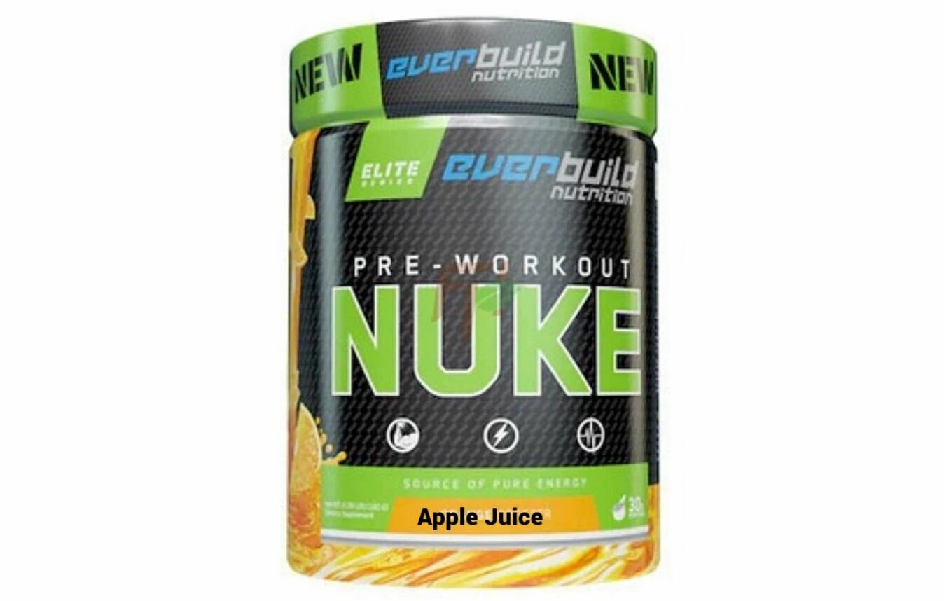 EVERBUILD, NUKE, Pre-workout, Предтренировочный комплекс 180 гр, 30 порций Яблоко (Apple Juice)