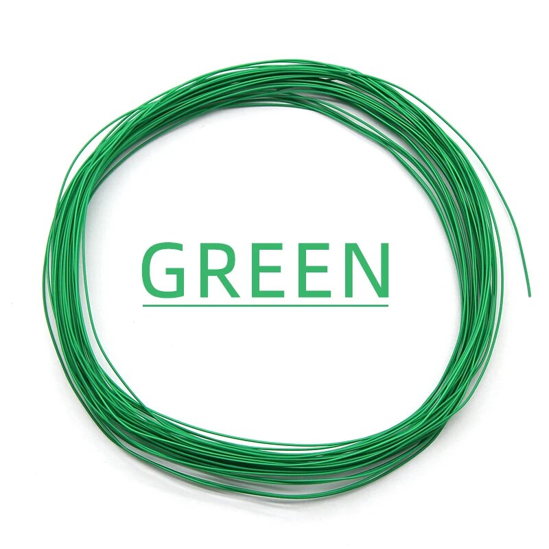 PTFE посеребренный медный провод 38/36/34/30/28/26/24 AWG 36AWG, Green, 10 meters