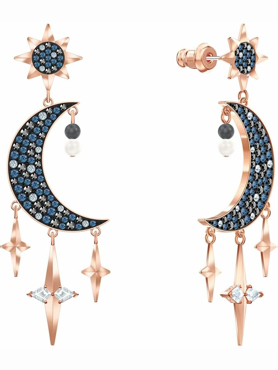 Серьги одиночные, кристаллы Swarovski