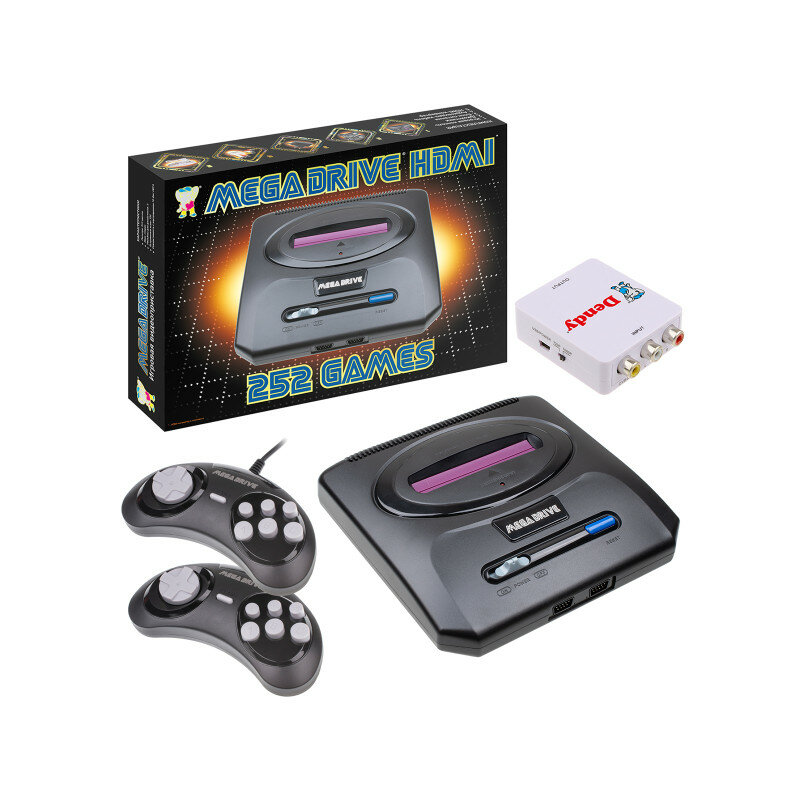 Игровая приставка Mega Drive 252 + конвертер HDMI (Новая)