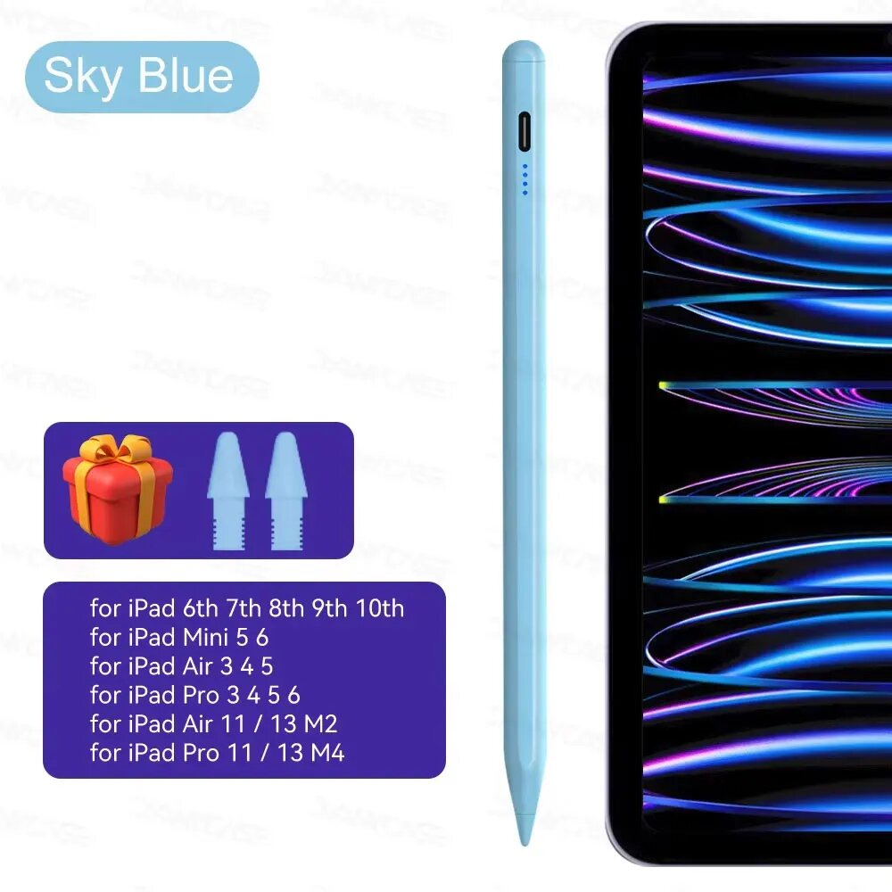Стилус Sky Blue для iPad 6/7/8/9/10/Mini 5/6