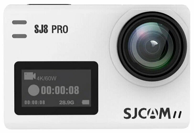 Экшн-камера SJCam SJ8 Pro, запись 4K, Wi-Fi, влагозащищенная, белая