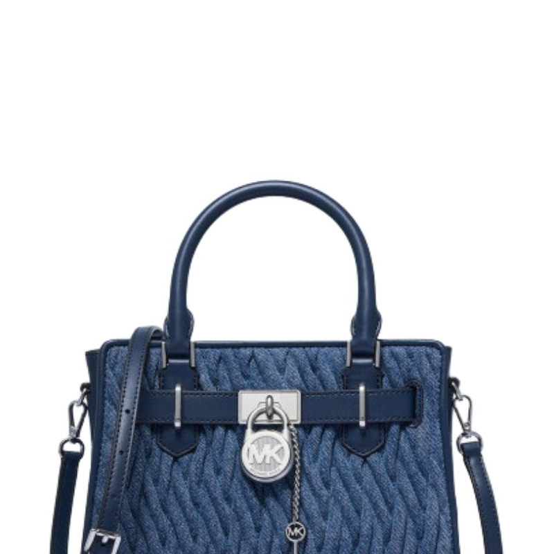 Сумка MICHAEL KORS HAMILTON, фактура рельефная, темно-синий — фото 1