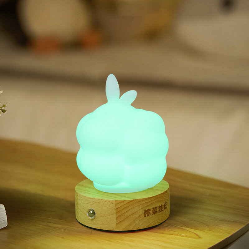 USB-зарядка, сенсорное управление, RGB-ночник для прикроватной лампы, дизайн с куклой, 360° рассеянный свет,