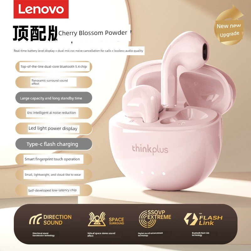 Беспроводная Bluetooth-гарнитура Lenovo LP5pro с шумоподавлением, новая модель 2024 года, внутриканальные наушники для