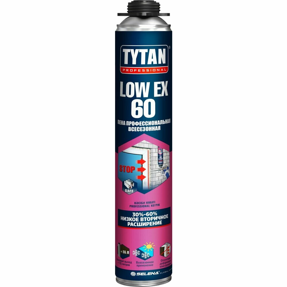 Всесезонная пена монтажная TYTAN PROFESSIONAL PROFESSIONAL low ex 60 профи