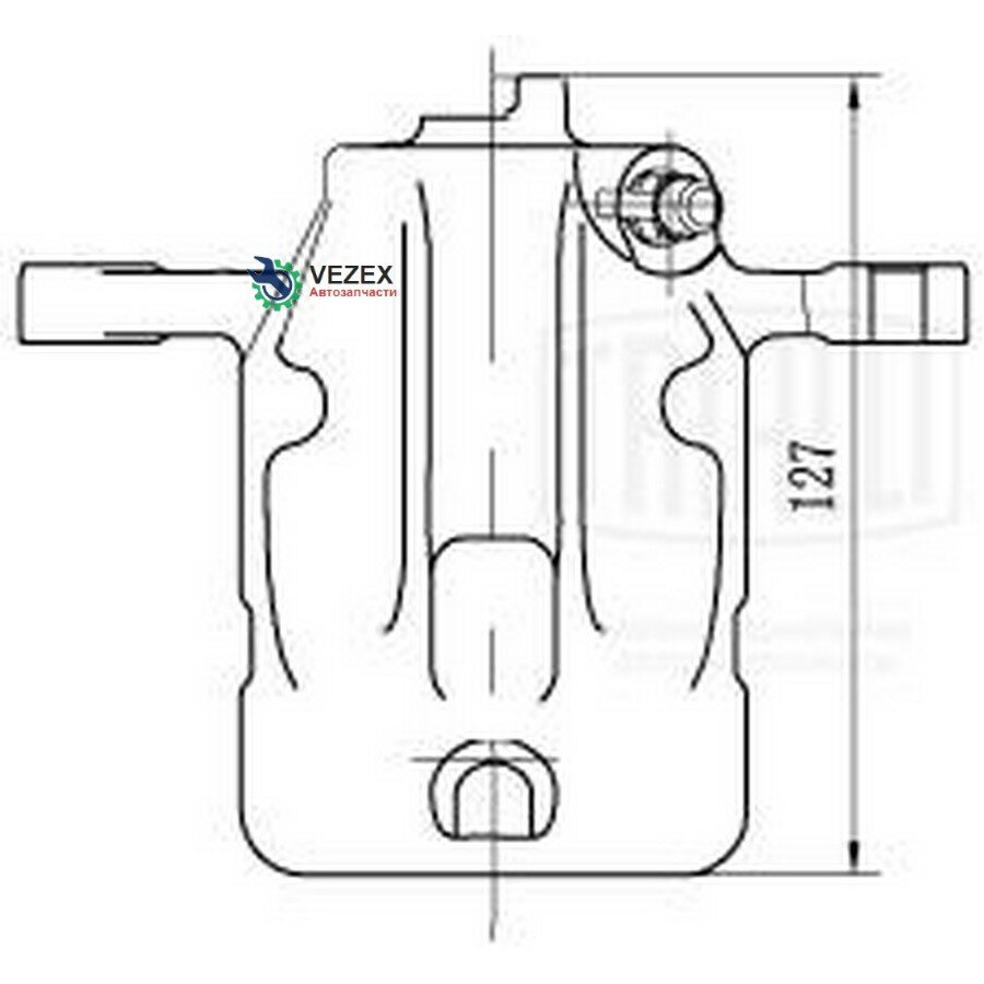 TRIALLI CF 203601 Суппорт торм. для а/м Hyundai Tucson I (04-)/Kia Sportage II (04-) зад. лев. d=34мм (CF 203601)