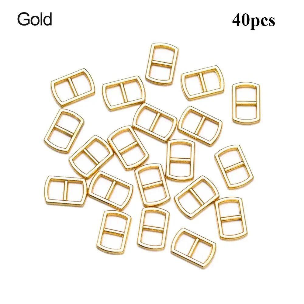 Мини металлические пряжки для кукол 20/40 шт. Gold, 40pcs