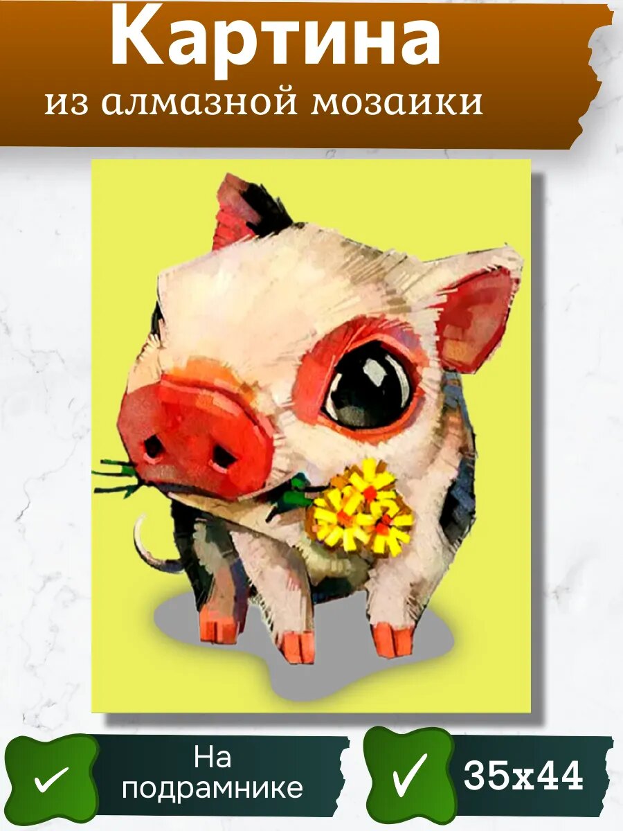 Алмазная мозаика на подрамнике 35х44