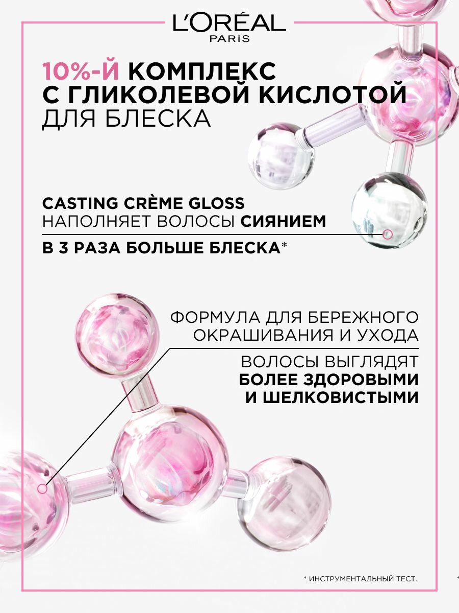 L'Oreal Paris Стойкая краска-уход для волос "Casting Creme Gloss" без аммиака, оттенок 600, Темно-русый