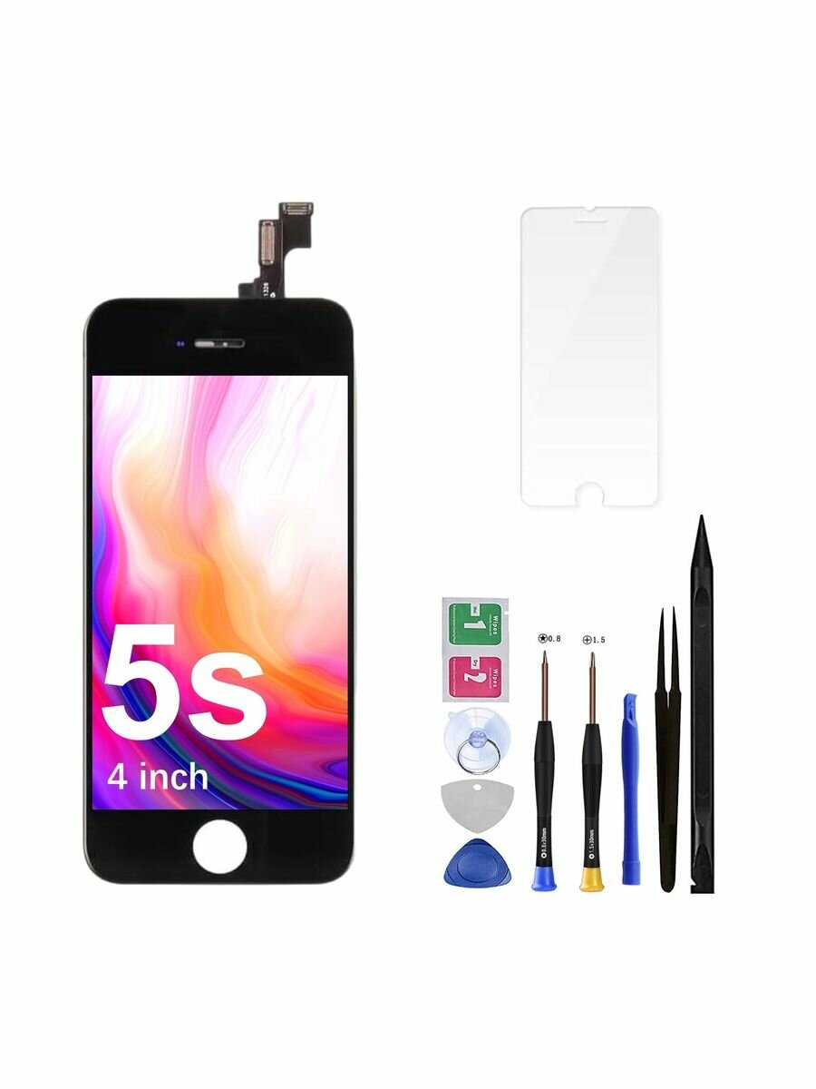 Замена экрана для iPhone 5S комплект для замены ЖК-дисплея и цифровой дисплей в сборе для iPhone 5S с инструментами для ремонта