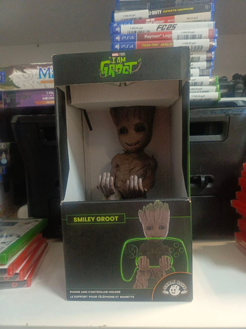 Фигурка-подставка для геймпада/телефона Cable Guys - Marvel's Guard. of the G: Smiley Toddler Groot(SPC)