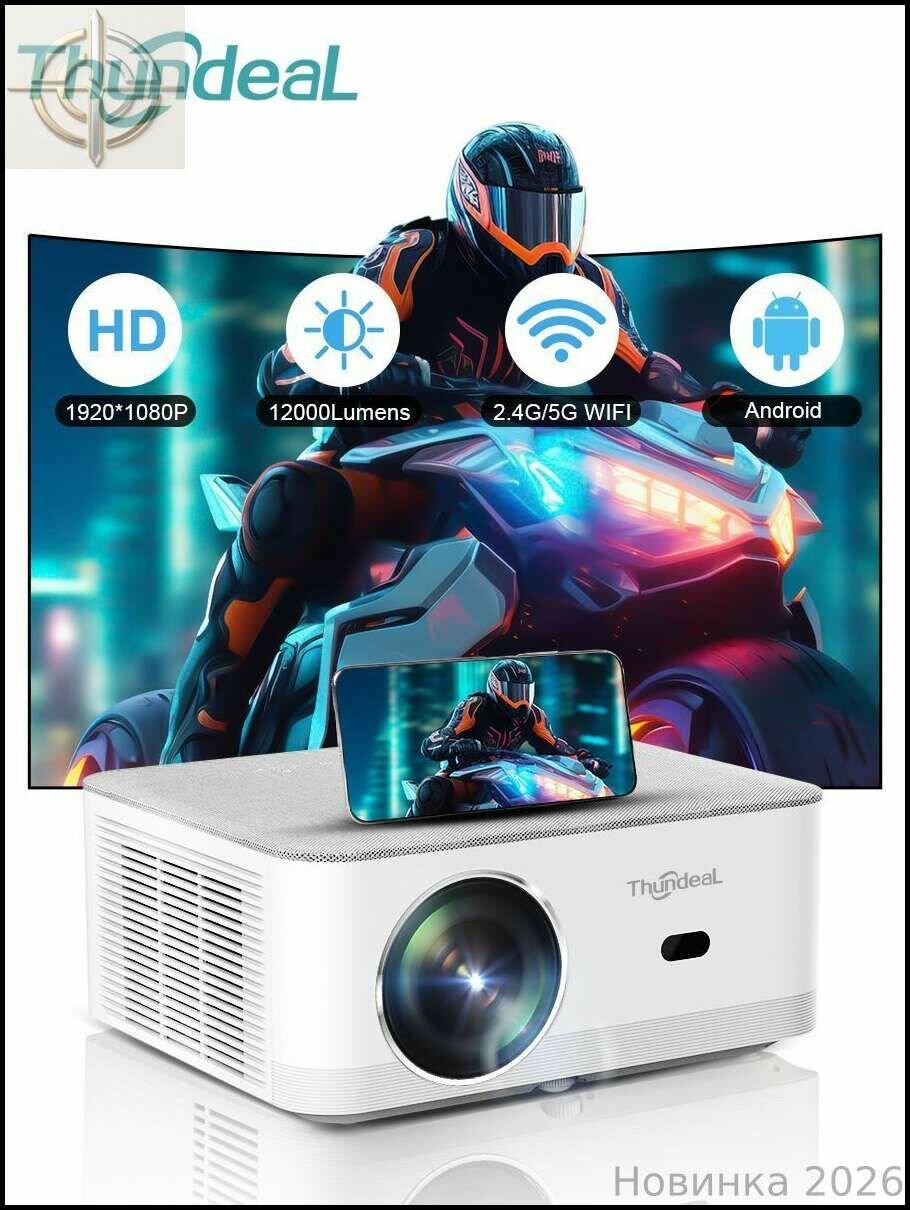 Гобо-проектор Портативный мини-проектор ThundeaL TD92 Pro FHD 1080P Full HD Beam 4K Видео WiFi Android 3D кинотеатр для домашнего кино