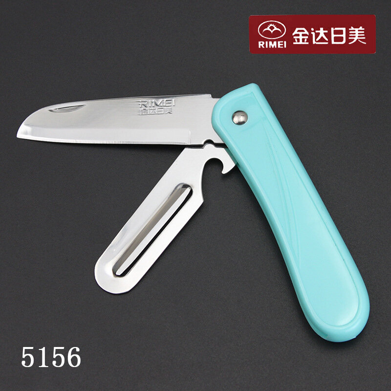 Нож для фруктов Kinda Rimei 5154 из нержавеющей стали, складной портативный нож для фруктов, овощечистка 5155, многофункциональный маленький нож.