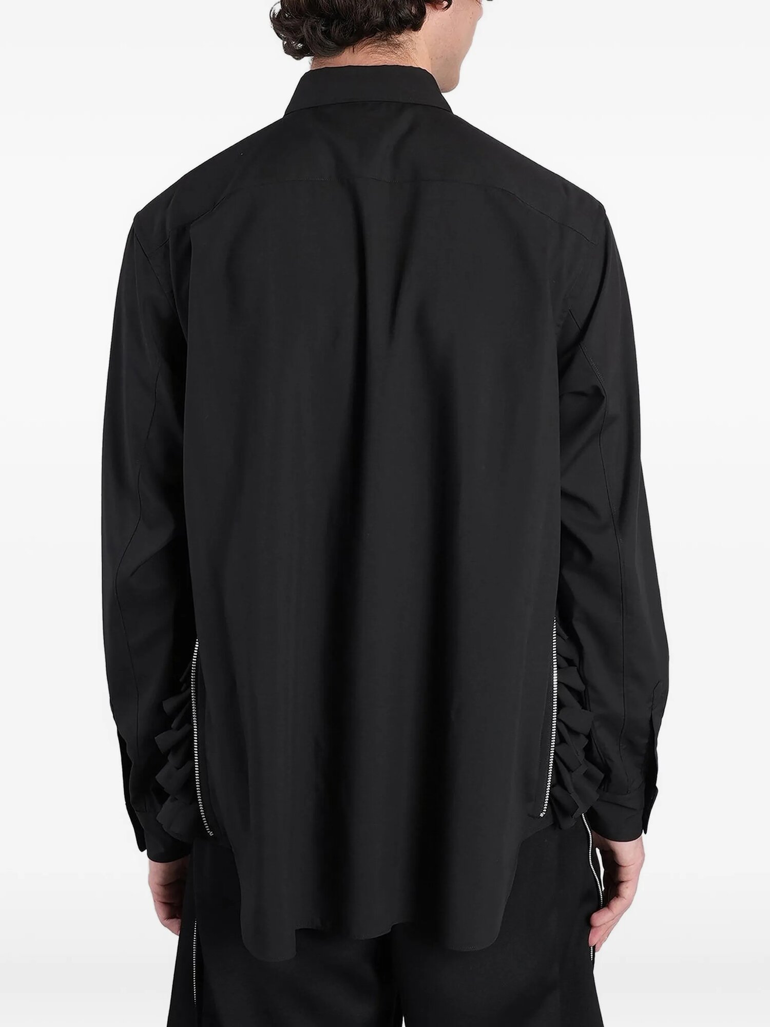 Рубашка COMME des GARCONS Ruffled zip-detail shirt, размер XL — фото 1