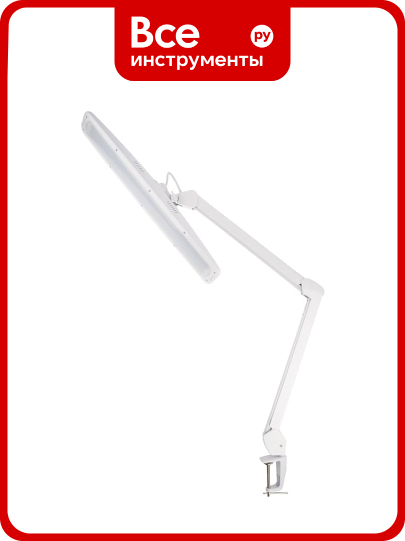 Настольная лампа REXANT 31-0401, LED, на струбцине, цвет белый
