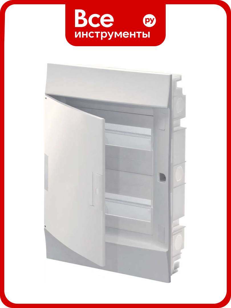 Бокс в нишу ABB mistral41 24 модулей, непрозрачная дверь, c клеммами 1SLM004102A1105, пластиковый корпус