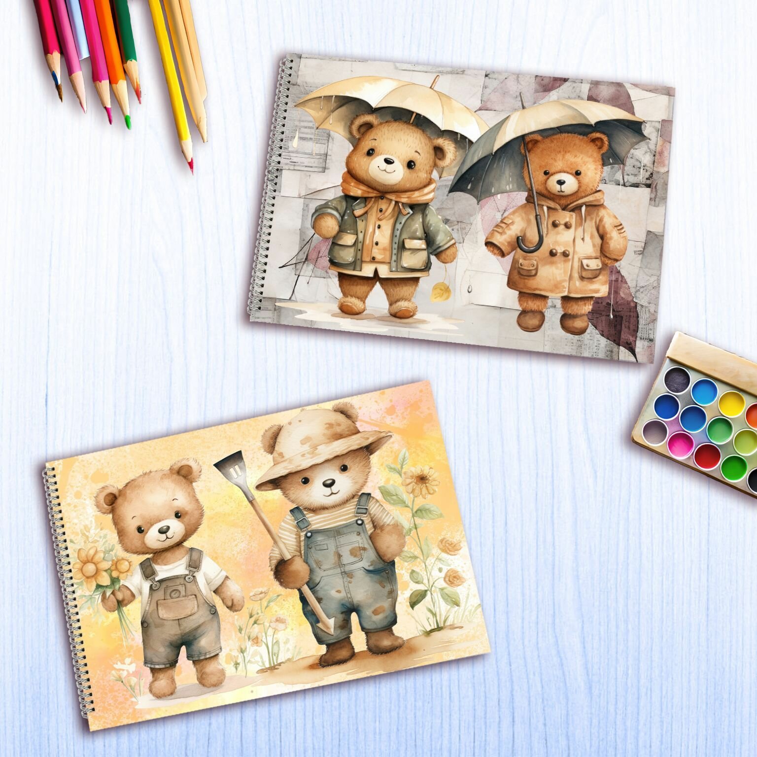 Альбомы для рисования Милые мишки