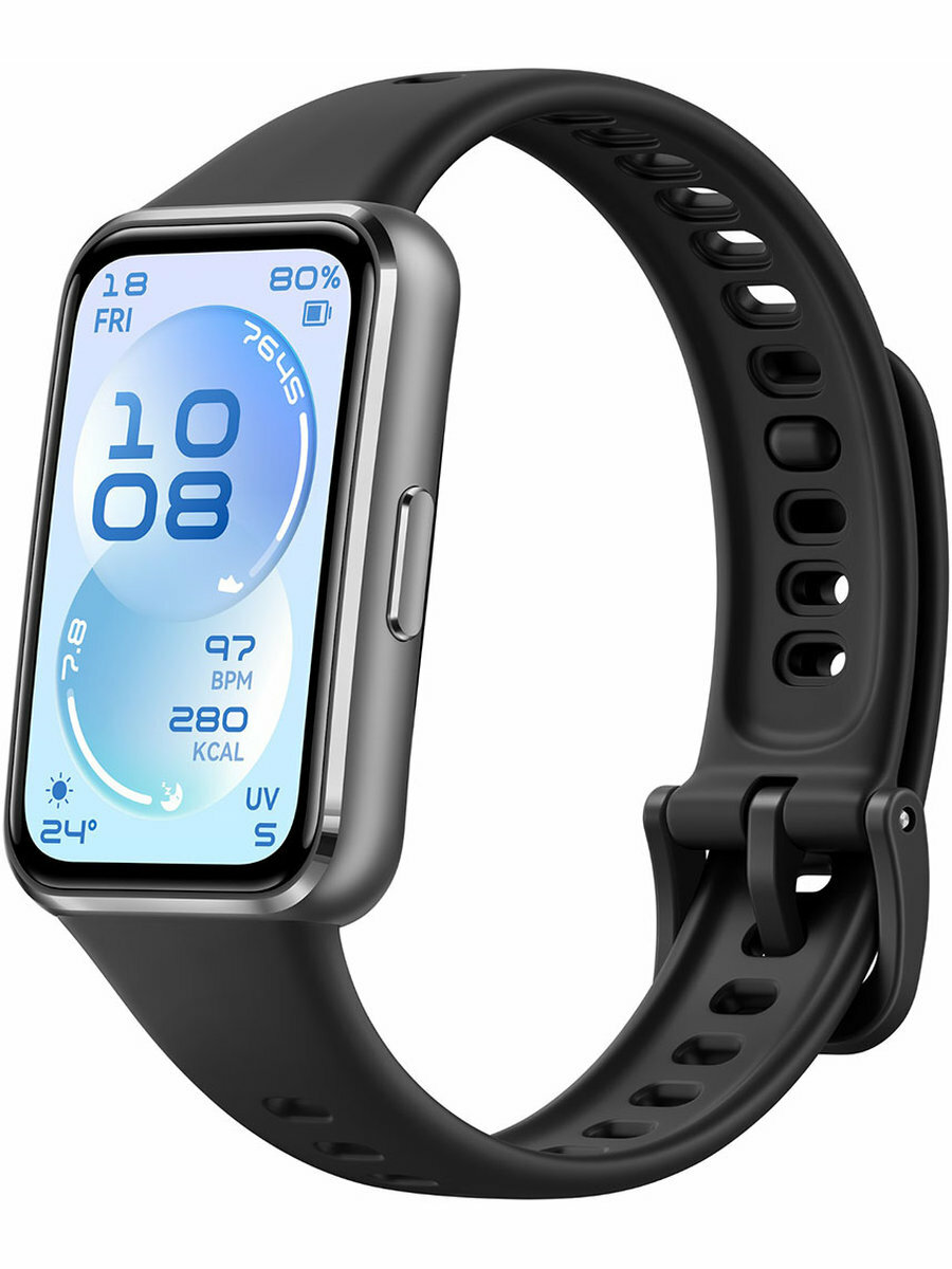 Умные часы Huawei Band 11, AMOLED-дисплей 1.62", алюминий, черный ремешок