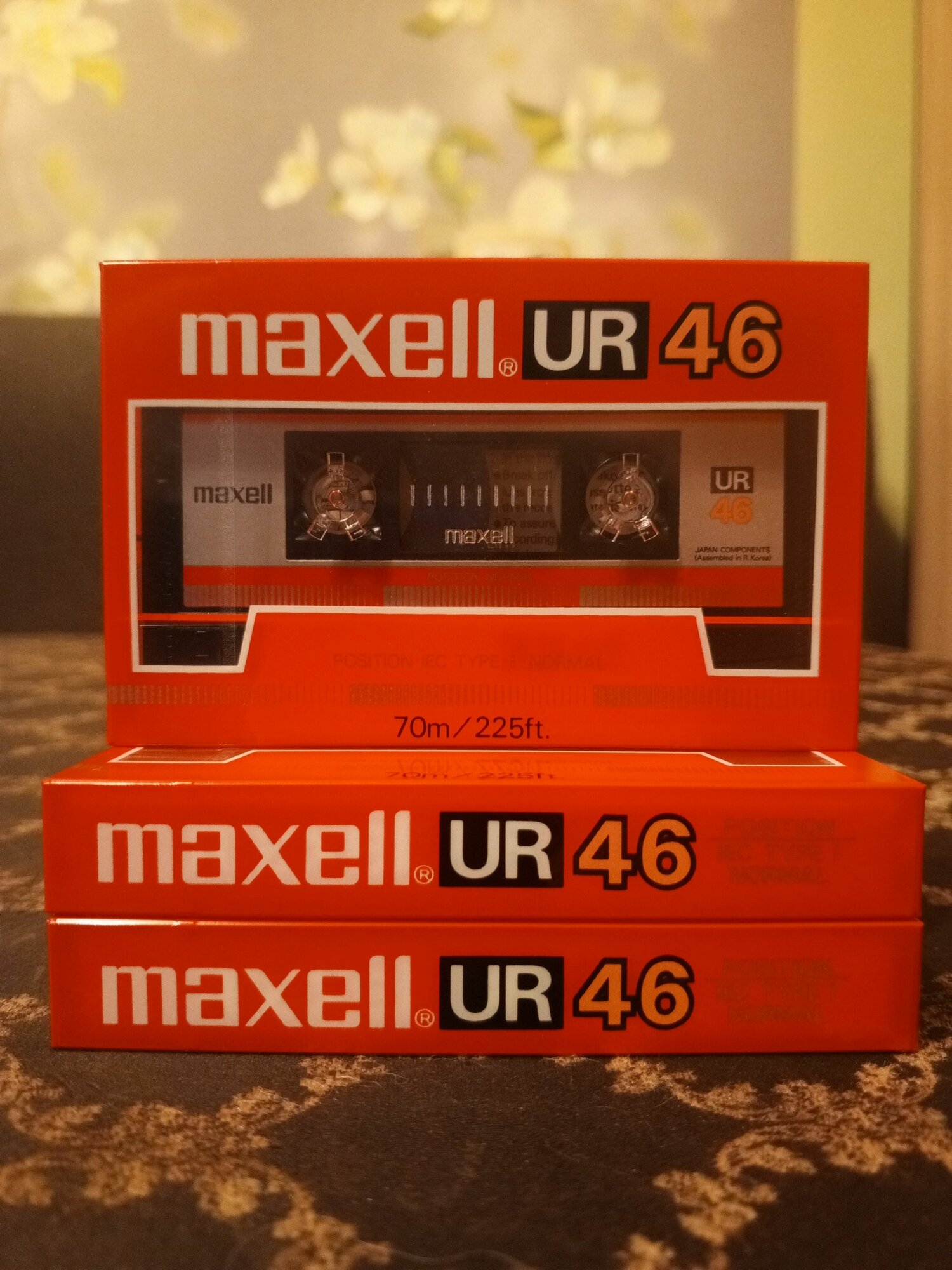Аудиокассета Maxell UR46 1986 - 1987 Корея (1 шт)