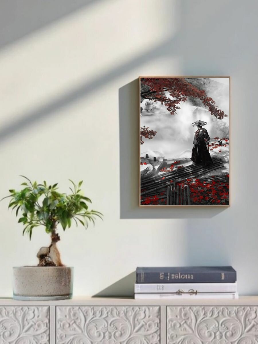 Постер, плакат на стену "Ghost of Tsushima" A2 42 59 см
